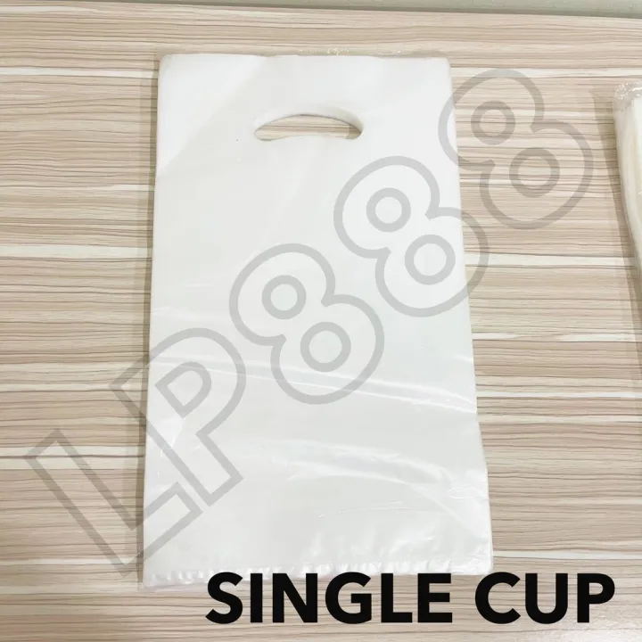 Milktea Take Out Soda Carrier With Handle Plastic Bag For Milk Tea Bio ...