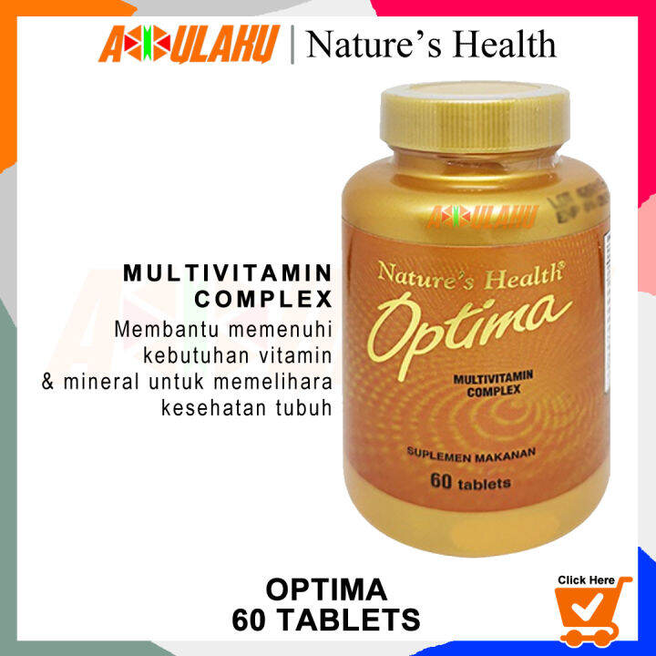 NATURES HEALTH OPTIMA MULTIVITAMIN KESEHATAN JANTUNG MATA IMUN | Lazada ...