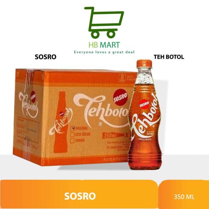 Teh Botol 350ml Pet Original / Teh Botol Sosro 350ml 1 Dus 12 Pcs ...