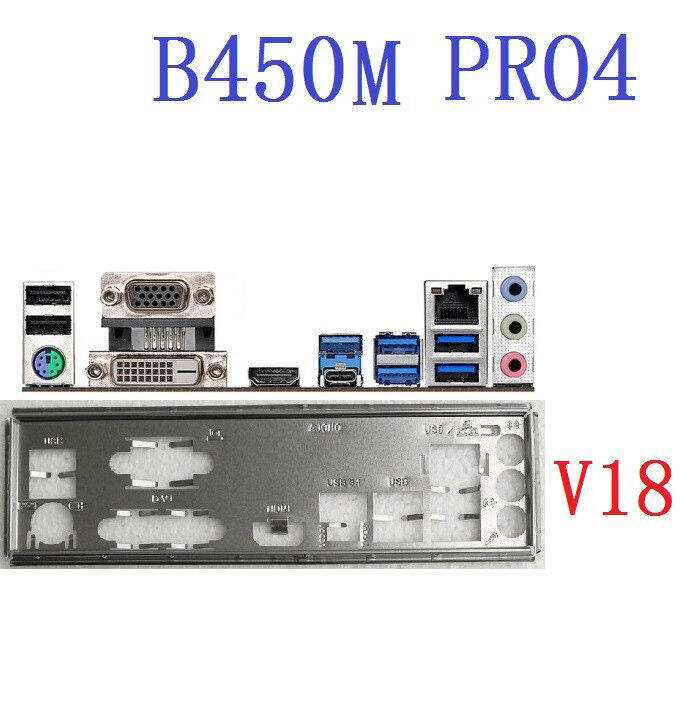 OriginalOEM For ASRock B450M PRO4 IO Shield Plate BackPlate Blende cket ... OriginalOEM For ASRock B450M PRO4 IO Shield Plate BackPlate Blende cket ...
