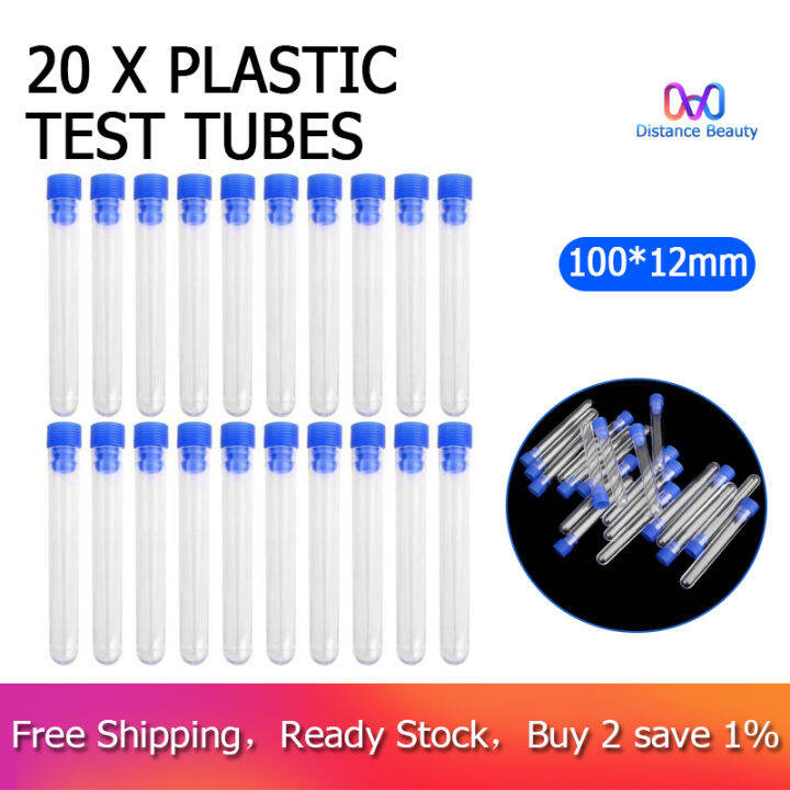 20 Pcs. Not Graduated Plastic Test Tube Lab Test Tool With | Lazada.co.th