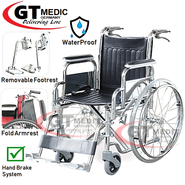 GT MEDIC GERMANY Ultra Lightweight Wheelchair Foldable Travel Transport ...