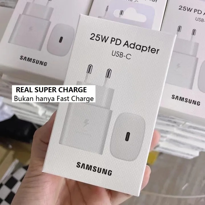 100% Original 25W Super Fast Samsung Adapter - USB C - Adapter | Lazada ...