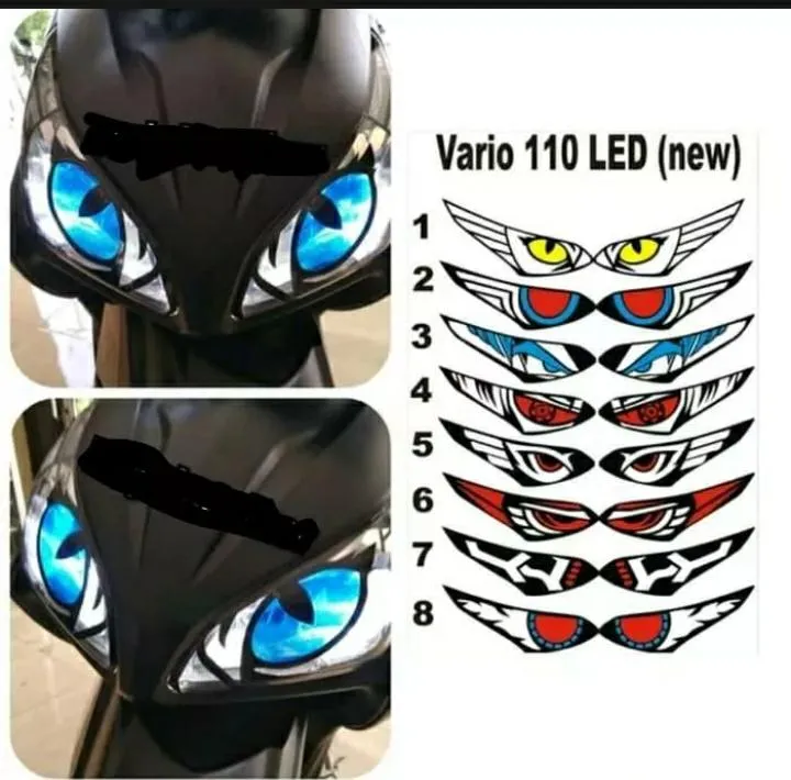 STIKER MATA ELANG MOTOR VARIO 110 LED.STIKER LAMPU MATA KUCING VARIO ...