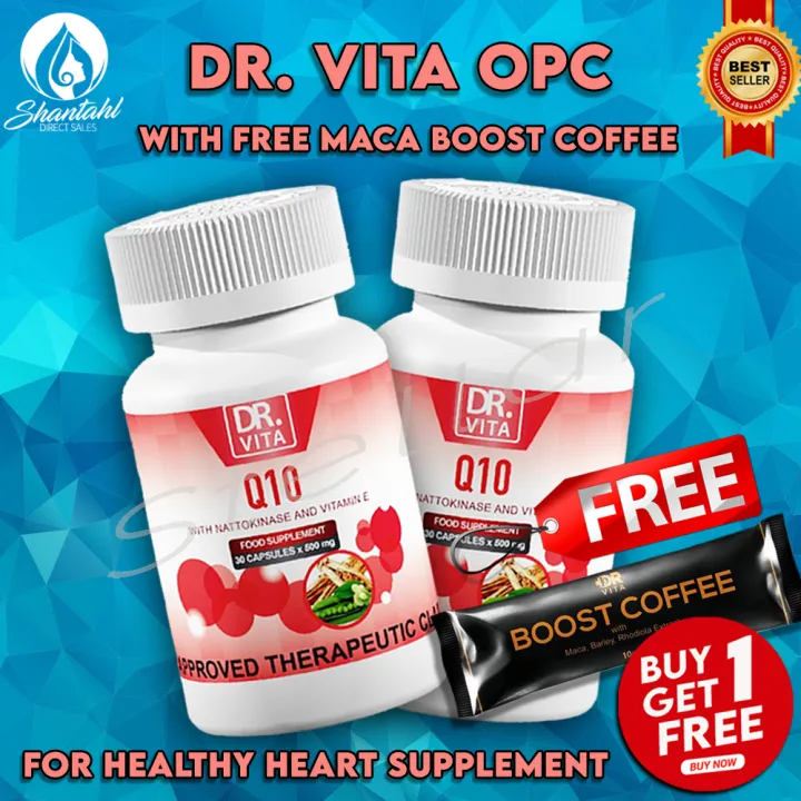 FREE SACHET + BUY 1 GET 1! Authentic Dr. Vita Q10 with Nattokinase and Vitamin E for Healthy ...
