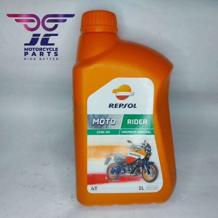 REPSOL MOTO 4T OIL RIDER 20W-50 PREMIUM MINERAL MOTOR OIL 1L | Lazada PH