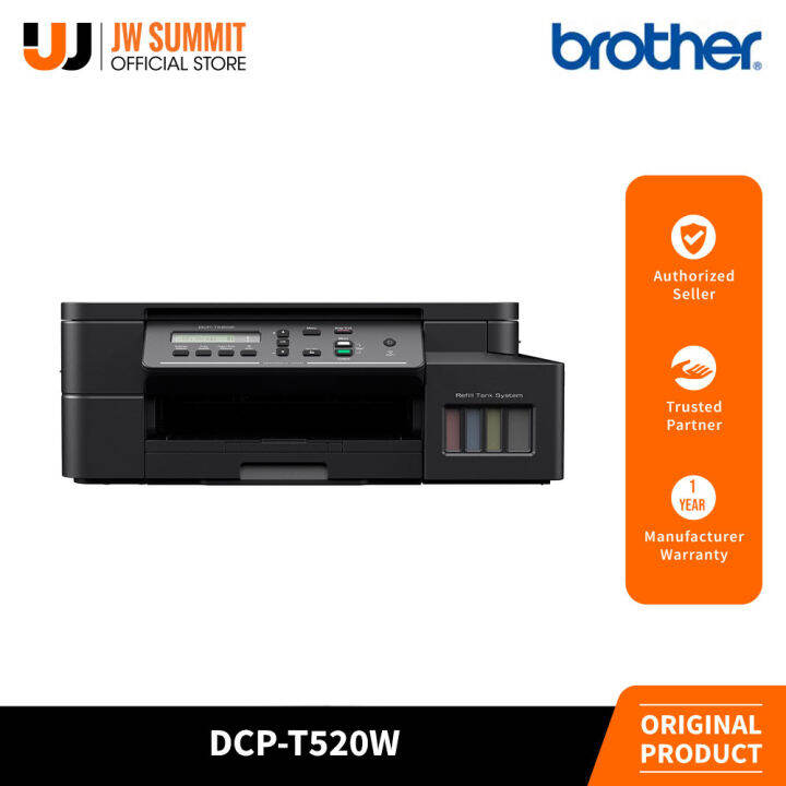 Brother DCP-T520W Ink Tank Printer 3-in-1 Multifunction with Wireless ...