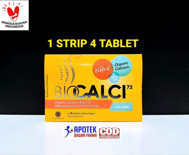 BIOCALCI MULTIVITAMIN D3 DAN 72 MINERALS { 1 STRIP = 4 TABLET ...