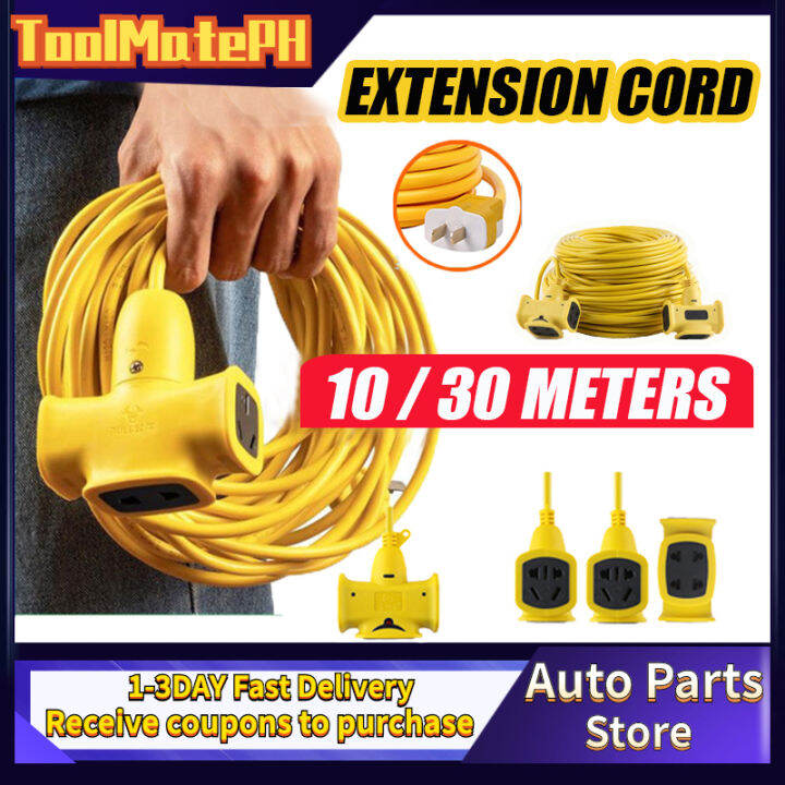 10/30M Extension Cord Socket Extra-long Plug-in Strip With Cable ...