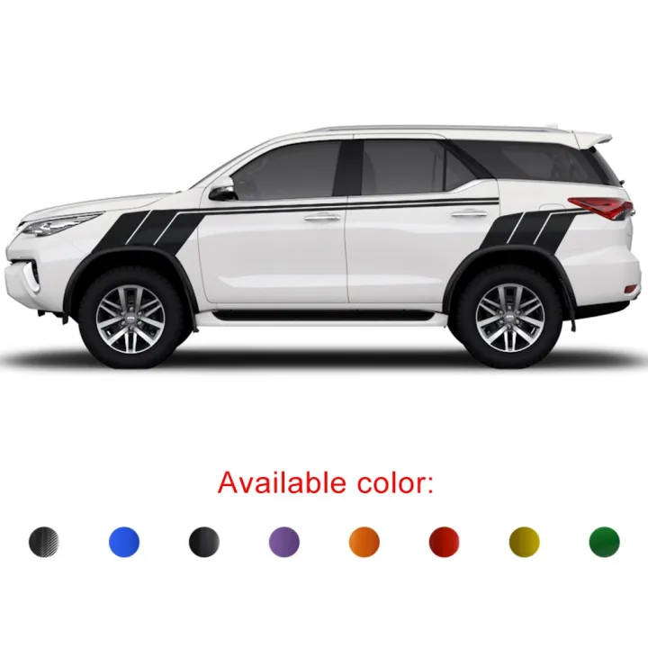 For Toyota Fortuner 2015 2016 2017 2018 2019 Car Stickers Side Door ...