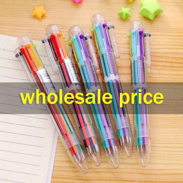 10/20/50Pcs Multi Colored Pen 0.5mm 6-Color Ballpoint Pen 6-in-1 Ball ...