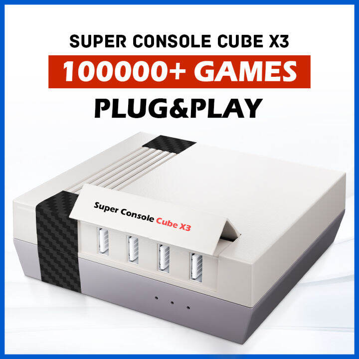 Super Console Cube X3คอนโซลวิดีโอเกมย้อนยุคสำหรับ Psp Ps1 Dcsega Saturn
