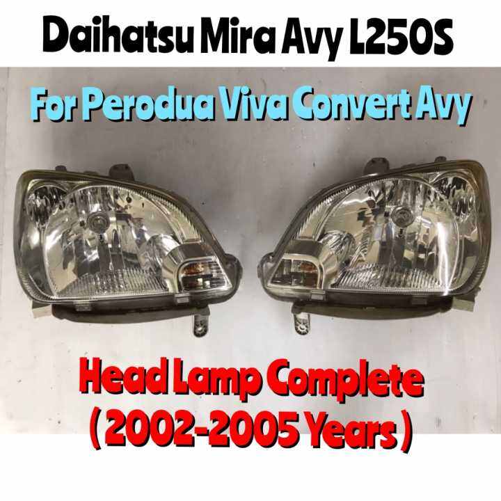 Daihatsu Mira Avy L250 Head Lamp 02-05yr / Lampu Depan / Front Head ...