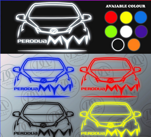 PERODUA MYVI THIRD GENERATION SHAPE HIGH GRADE Sticker (NEW ARRIVAL ...
