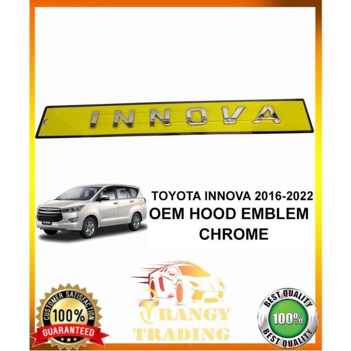 Toyota Innova 2016 to 2023 OEM Hood Emblem Chrome with Sticker Guide ...