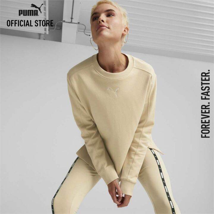 PUMA BASICS - เสื้อวอร์มคอกลมผู้หญิง HER สีเบจ - APP - 84983067 ...