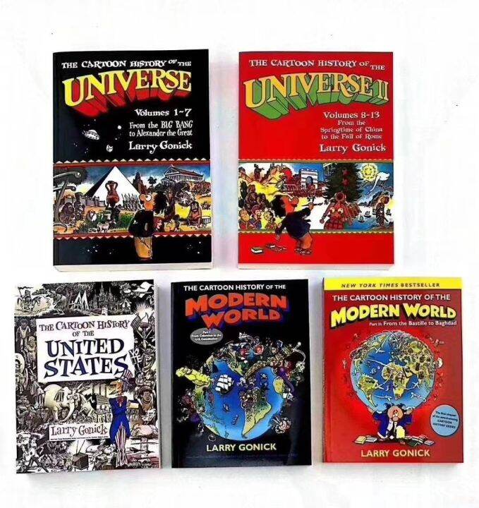The Cartoon History Series 5 Books set English comics book for children ...