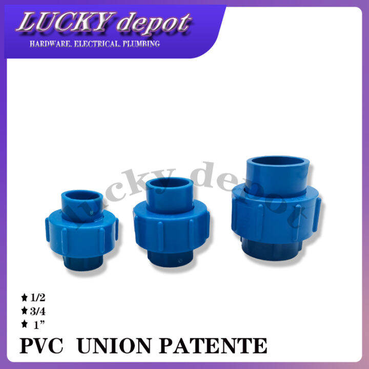PVC UNION PATENTE PIPE FITTINGS (BLUE)1/2" , 3/4" , 1" (SOLD PER PIECE ...