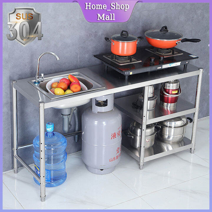 304 Stainless Steel Lababo Complete Set Kitchen Sink with Stand with ...