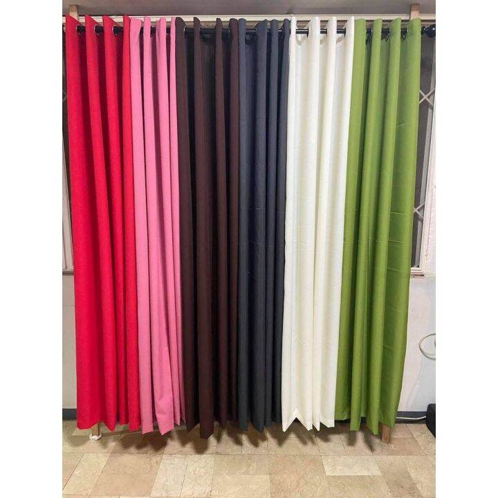 ⊙ PLAIN CURTAIN PER PIECE DIY KURTINA 8 RINGS PER PANEL | Lazada PH