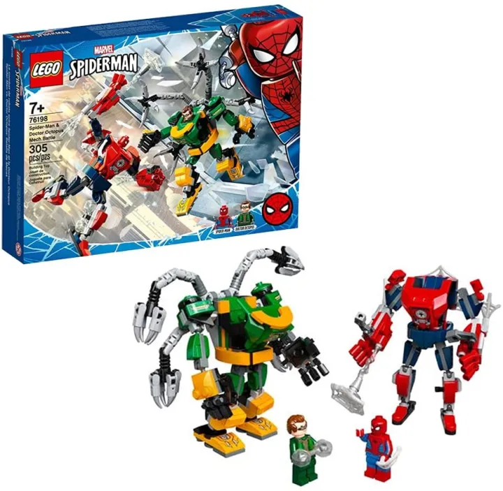 LEGO Marvel 76198 Spider-Man: Spider-Man & Doctor Octopus Mech Battle ...