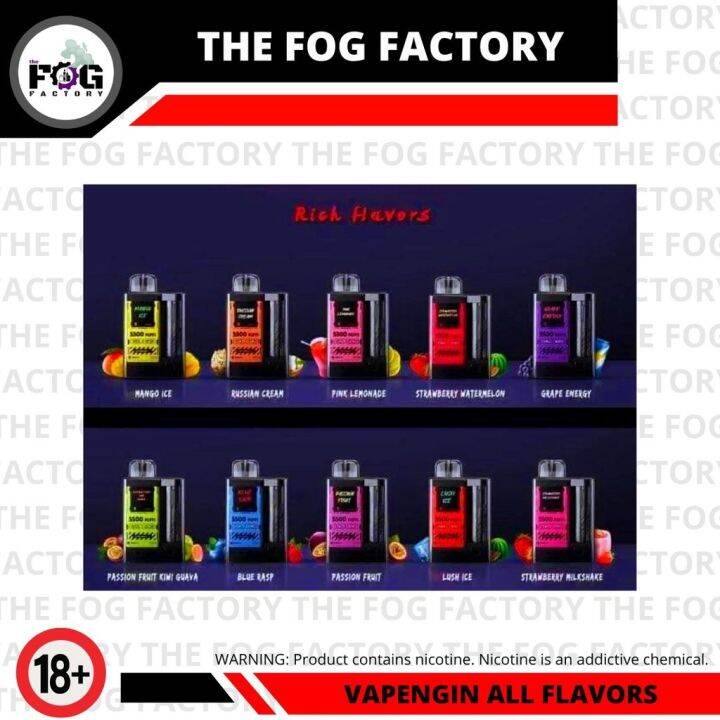 VAPENGIN 5500 Puff Disposable Pod rechargeable | Lazada PH