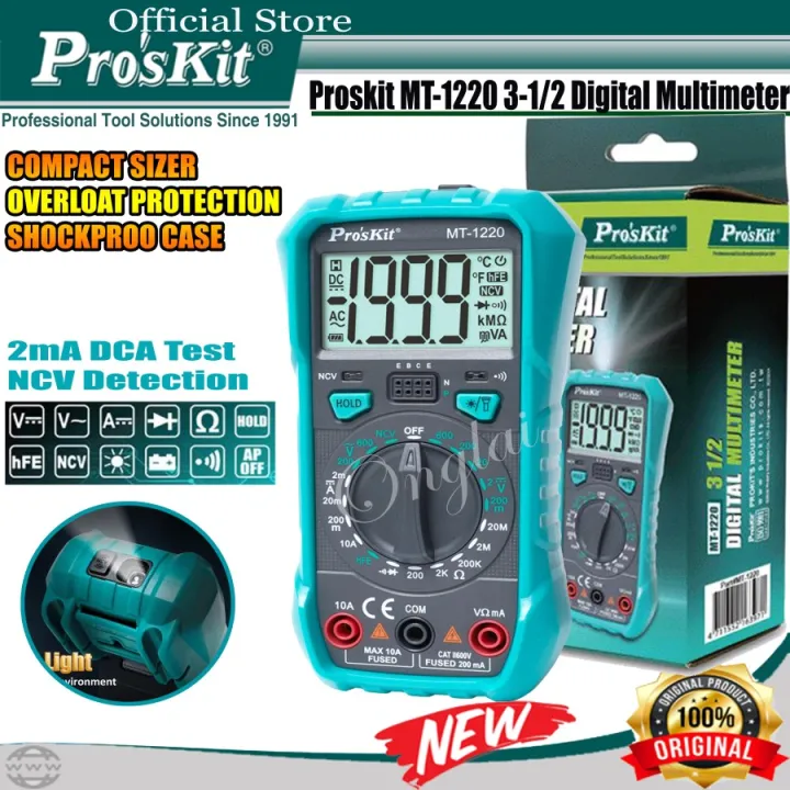 PRO'SKIT Digital Multimeter Proskit MT-1220 Multimeter Avometer ...
