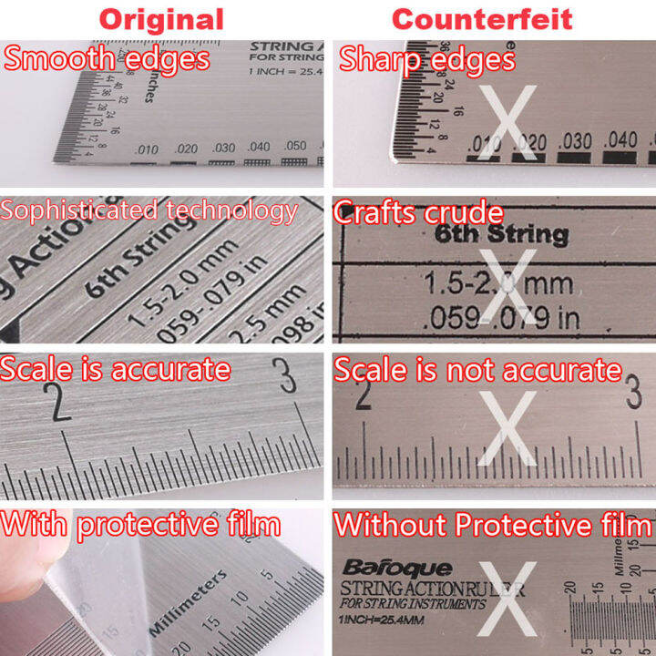 Guitar Luthier Measuring Tools Kit Set String Action Ruler, 9 ...