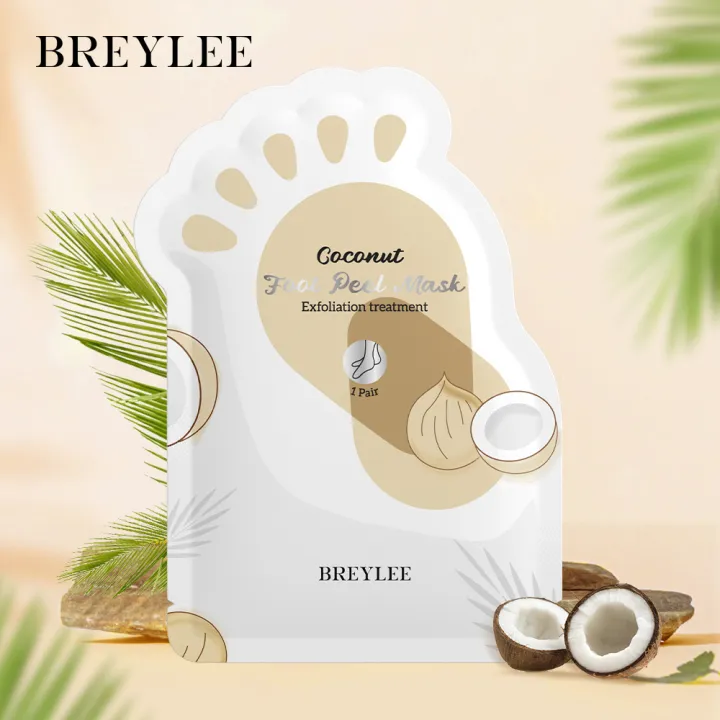 BREYLEE Coconut Foot Mask Moisturizing Exfoliating For Remove Dead ...