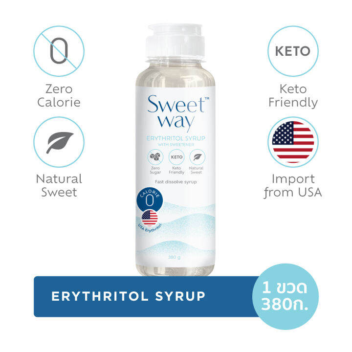 Sweetway Erythritol syrup 0 cal สวีทเวย์ น้ำเชื่อม อิริทริทอล 0 แคล ...