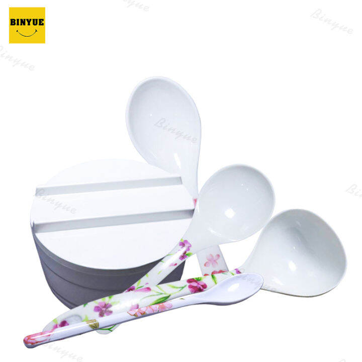 BINYUE K01 K02 K03 K04 K05 ช้อนซุป ช้อนตักข้าว ช้อนตักอาหาร ช้อนเมลามีนด้ามยาว ช้อน ทัพพี กระบวย ...