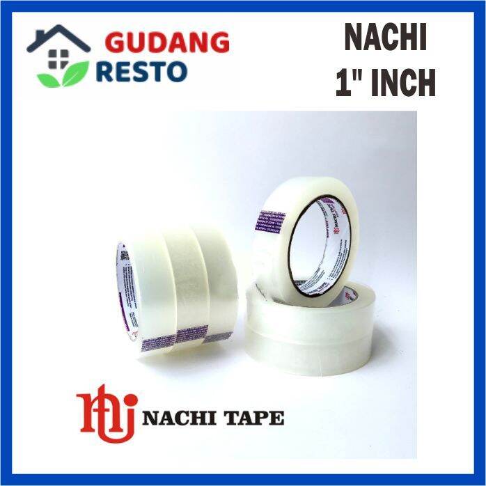 LAKBAN NACHI 1" 100 YARD BENING OPP TAPE TRANSPARAN 24 MM ISOLASI ...