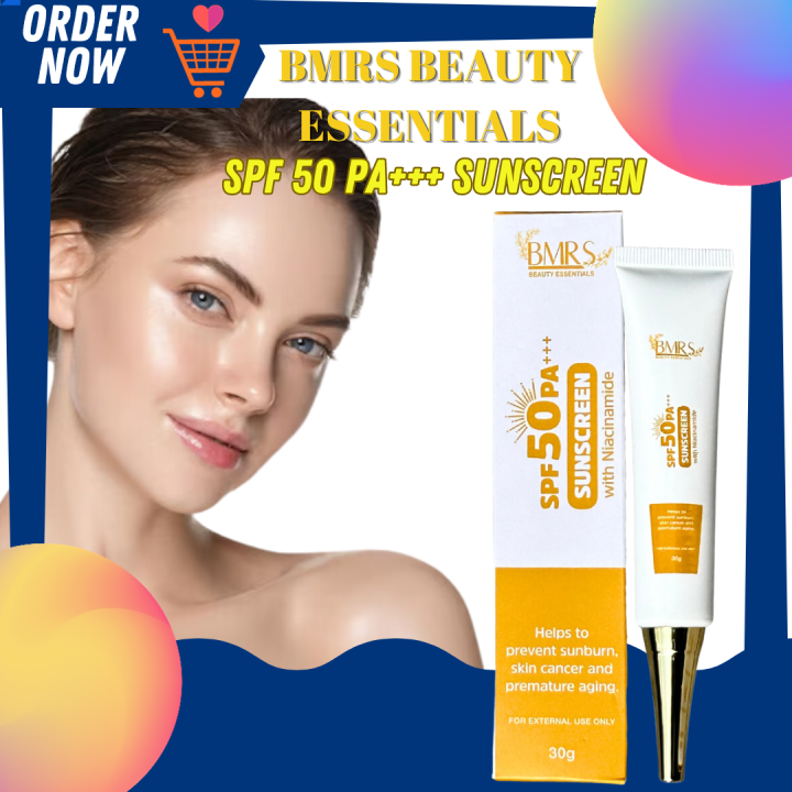 Original BMRS SUNSCREEN SPF50 PA +++ UVA and UVB PROTECTION Lightens ...
