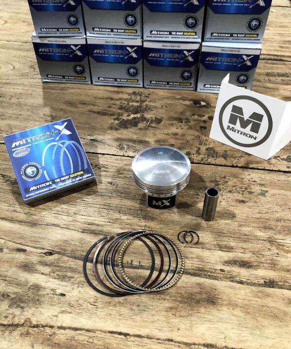ลูกสูบMitron-x ( สลัก14มิล ) ขนาดลูกสูบ 57-66 ของแท้ ครบชุด ( ลูกสูบไมต ...