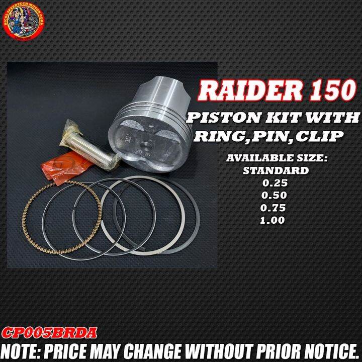 RAIDER 150 PISTON KIT WITH RING,PIN,CLIP (CP005BRDA) | Lazada PH