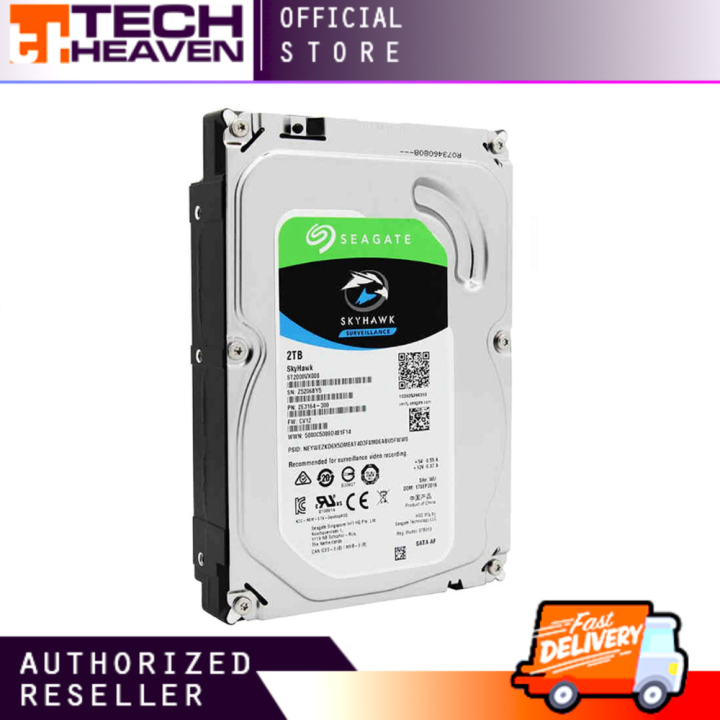 SEAGATE 2TB SKYHAWK SURVEILLANCE 3.5" SATA III 6GB/S 7200RPM INTERNAL ...