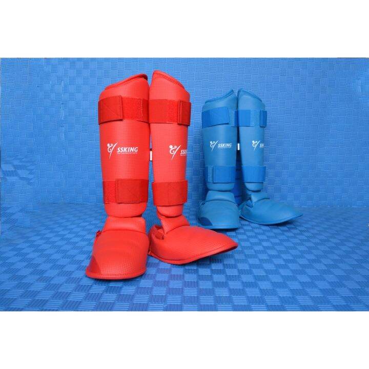 SS King Karate Detachable Velcro Type Shin Guard & Instep Protection ...