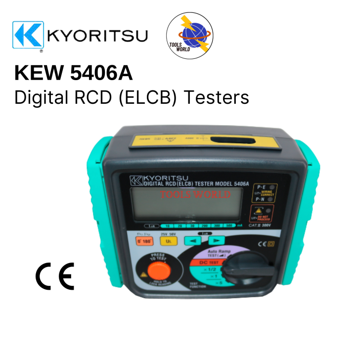 Kyoritsu KEW 5406A Digital RCD (ELCB) Tester - Original - 1 Year ...