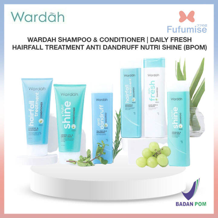Wardah Shampoo & Conditioner | Daily Fresh Hairfall Treatment Anti ...