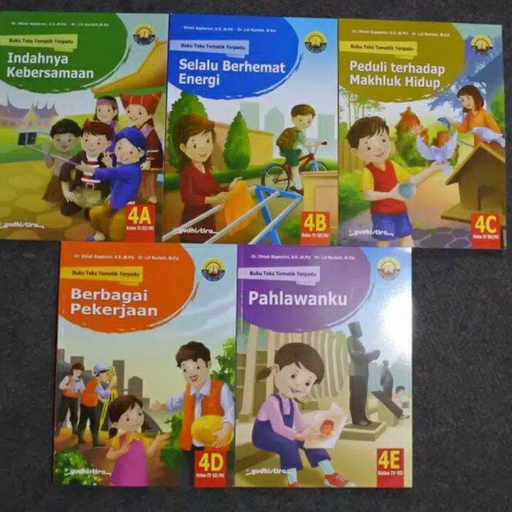 PAKET BUKU TEKS TEMATIK TERPADU KELAS 4 SD 4A 4B 4C 4D 4E SEMESTER 1 YUDHISTIRA | Lazada Indonesia