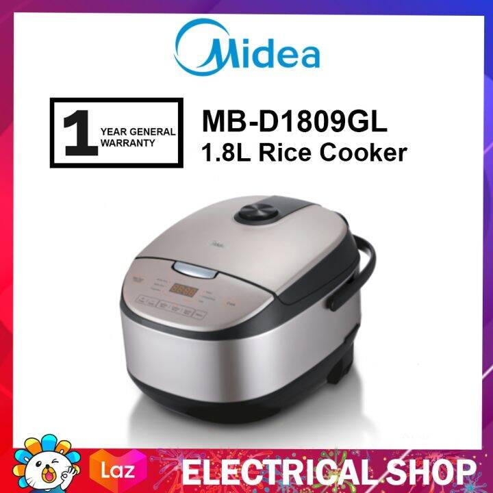 Midea 1.8L Digital Smart Rice Cooker MB-D1809GL / MBD1809GL ( Metallic ...