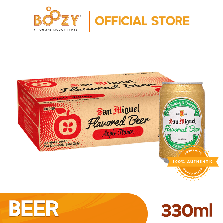 San Miguel Flavored Beer Apple 330 mL Can Case of 24 | Lazada PH