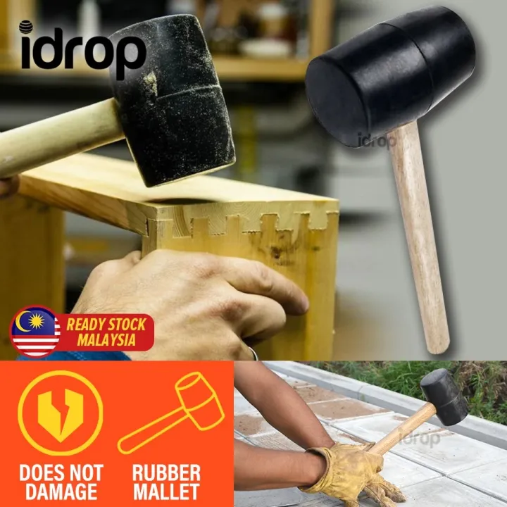idrop 600G Rubber Hammer Mallet / Tukul Palu Getah / 木柄橡胶锤 | Lazada