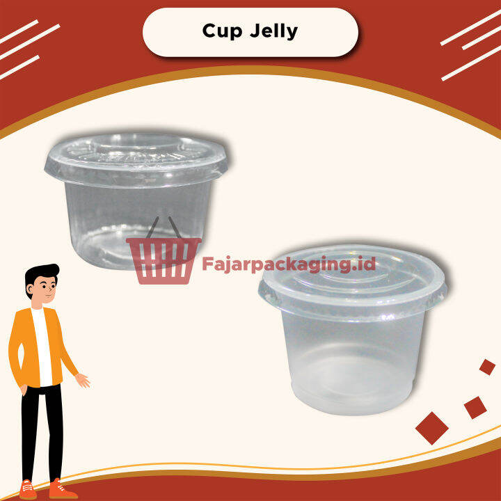 Cup Agar-Agar Plastik / Cup Jelly / Cup Es Cream Kecil (100ml) | Lazada ...