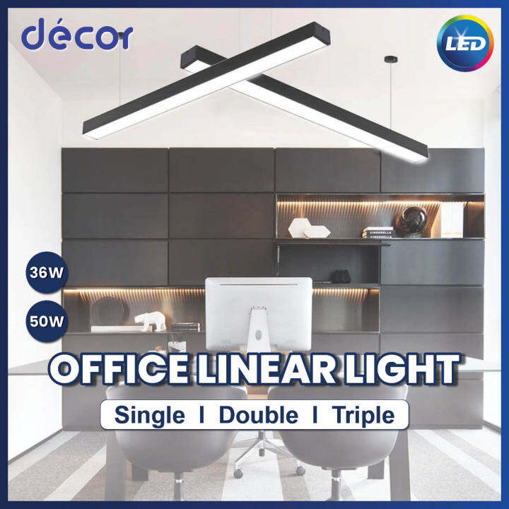 Home Linear Office Pendant Light LED T8 Linear Light Casing Kalimantang ...