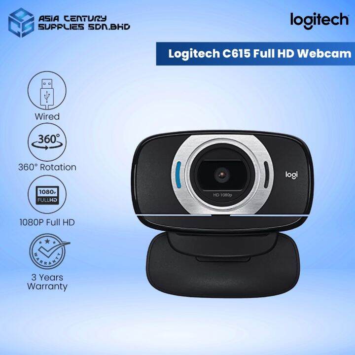 Logitech C615 Full HD Webcam-1080p HD External USB Camera for Desktop ...