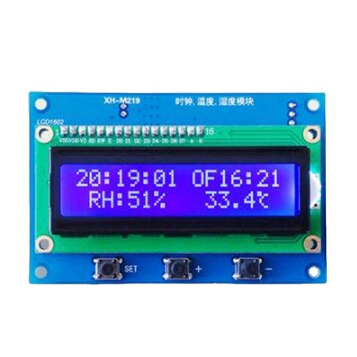 XH-M219 Clock Timing Temperature Synchronous Display Module 1602 LCD Temperature | Lazada.co.th