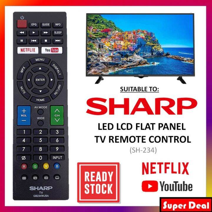 SHARP LED LCD TV REMOTE CONTROL REPLACEMENT (GB234) | Lazada PH
