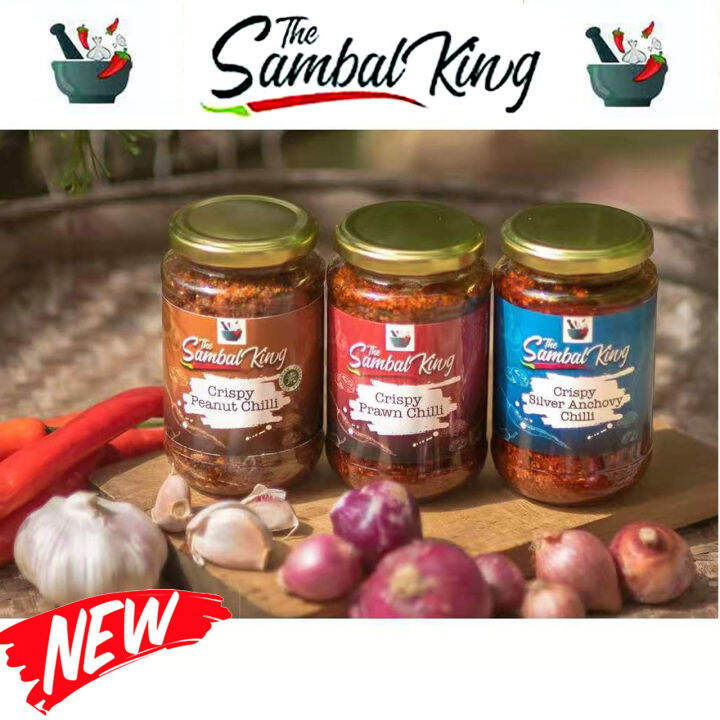 THE SAMBAL KING - Crispy Prawn/Peanut/Silver Anchovy Chilli Sambal 320g ...
