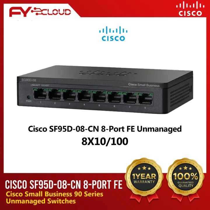 Cisco SF95D-08-CN 8-Port FE Unmanaged Desktop Switch Cisco Small ...